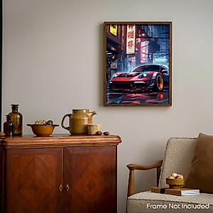 Inspirational Wall Art Co. - Racing | 2023 Porsche 911 - Car Posters for Boys Room - Car Wall Decor - Car Room Decor - Car Posters for Men | 11x14 Inches Unframed