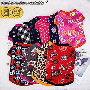 Pedgot 10 Pieces Fleece Sweater Dog Sweaters Tiny Puppy Clothes Winter Chihuahua Clothes for Small Dog Girl Chihuahua Yorkies Pets Pup Dog Cat (Classic Patterns, Small)