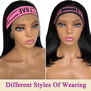 Iraatraa Wig Band and Lace Melting Band Set - Elastic Edge Wrap Bands to Keep Lace Front Wigs in Place and Lay Edges (5 Piece Set, Black Pink)