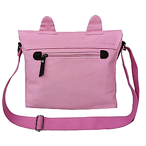 JOCHUI Canvas Anime Messenger Bag Women Shoulder Bag Satchel Crossbody Bag Pink