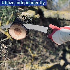 Karveden Pole Saw - 20 FT Telescoping Extension Pole Saws for Tree Trimming with 5FT-20FT Telescoping Pole, Anti-slip Handle, 19" 3X Detachable Saw for Tree Trimming, Camping, Manual Pruning Pole Saw