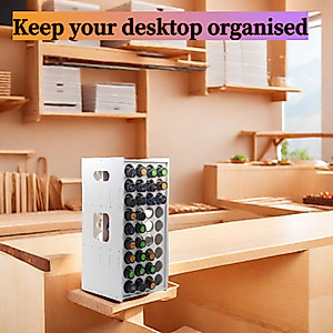 Acrylic Paint Organizer Craft Paint Storage Organizer for Apple Barrel, Folkart,2oz Craft Paints,360° Rotation - 72Holes