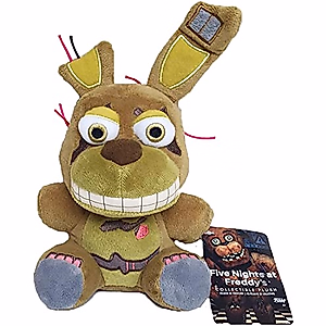 IMEDGOG 3Pack Five Night Plushies 7inch Five Night Plush Toys - Light Springtrap Bonnie Foxy Toy Bonnie Stuffed Animal Doll Foxy Plush(3PCS)