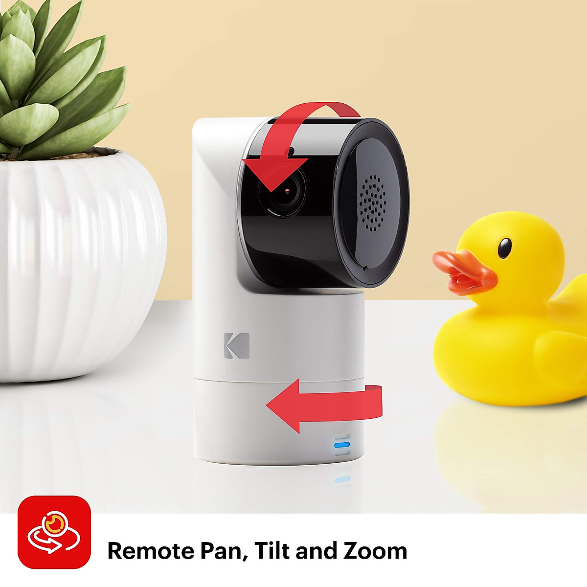 KODAK Cherish C225 Video Baby Monitor - Tilt/Pan/Zoom Camera, 2.8" HD Screen, Hi-res Camera, Remote Zoom, Two-Way Audio, Night-Vision, Long Range, WiFi, Mobile App