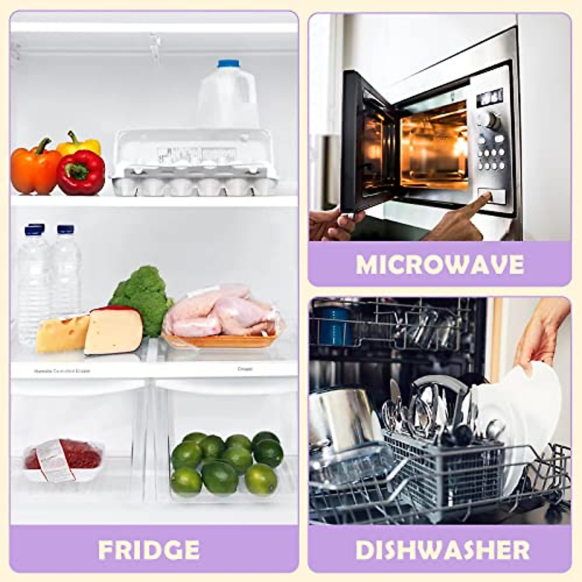 Glass Baby Food Storage Containers COMI Reusable 4OZ Baby Food Jars with Food Grade Plastic Lids, Pack of 6, Microwave/Dishwasher Friendly