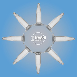 Kashi Scientific 1.5mL Microcentrifuge Tube with Snap Cap [1000/Pack] 1.5 mL Centrifuge Tubes with Flip Cap, Clear Graduation, Polypropylene, Plastic Lab Snap Tubes
