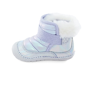Stride Rite Baby Girls Soft Motion Channing First Walker Shoe, Iridescent, 3.5 Wide Infant