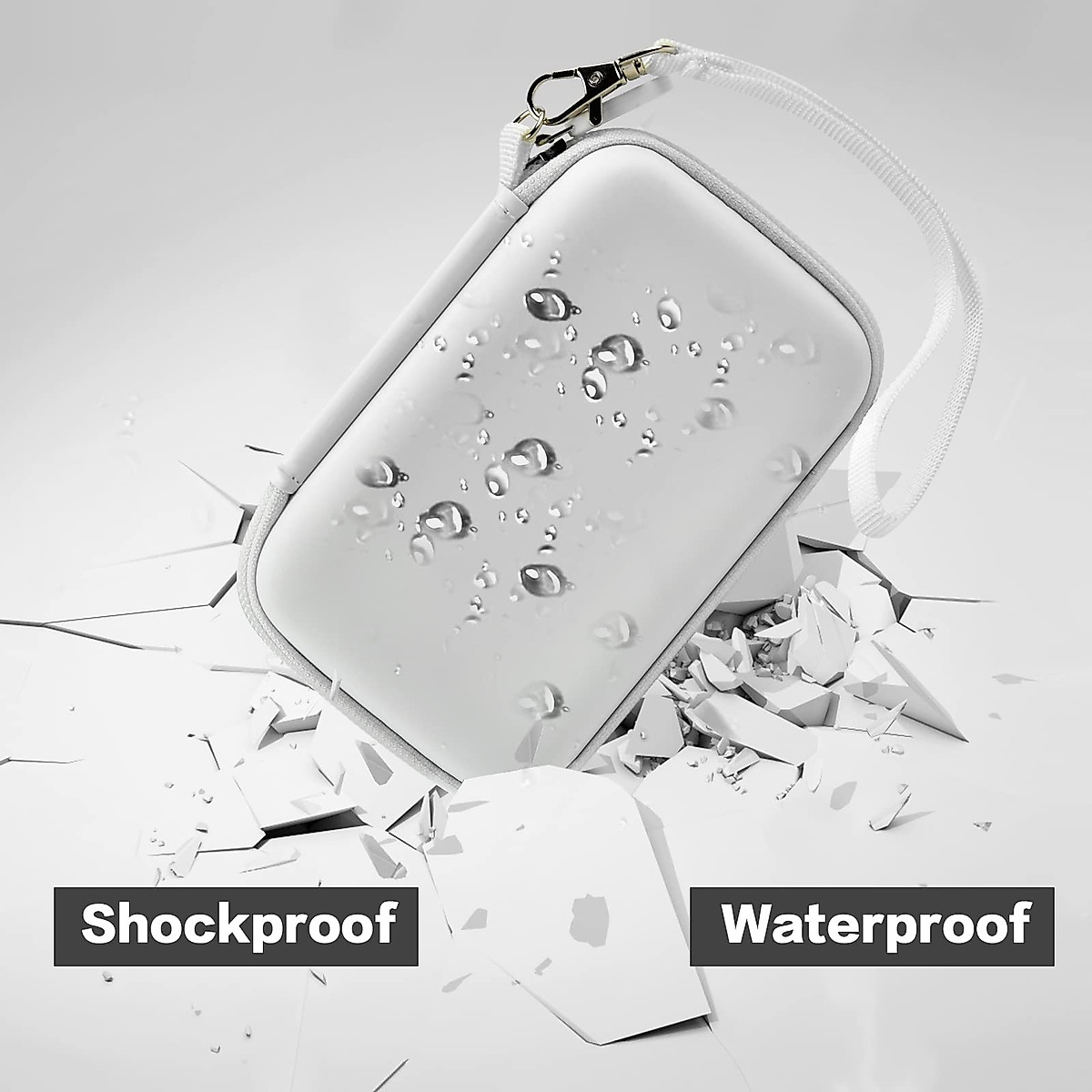 Travel Case for UCOMX for Nano/for Iseyyox/for LISEN/for RTOPS 3 in 1 Wireless Charger, Foldable Magnetic Charging Station Storage Holder Bag for Fast Charge Pad Cable and Adapter, White-Box Only