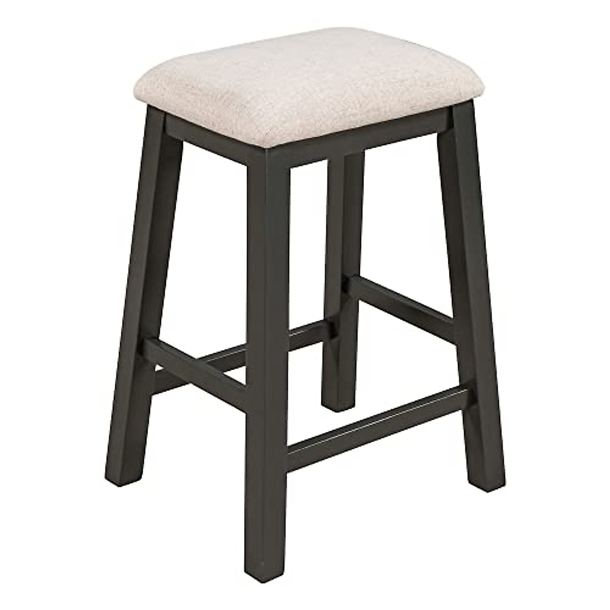 CKLMMC Rustic Wood Kitchen Dining Table Set with 2 Stools and Bench, 4-Piece Counter Height Storage Shelves Drawer, Perfect Choice for Small Places (Gray/2S+1B)