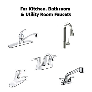 Plumb Pak PP23808 Ez Faucet Supply Tube, 3/8 X 1/2 In, Compression X Fip, 30 In L, Stainless Steel, 30 Inches