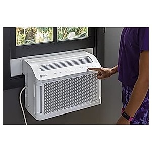 GE Profile ClearView Inverter Window Air Conditioner 12,200 BTU, Inverter Technology, Ultra Quiet for Large Rooms, Full Window View with Easy Installation, Energy-Efficient, 12K Window AC Unit, White