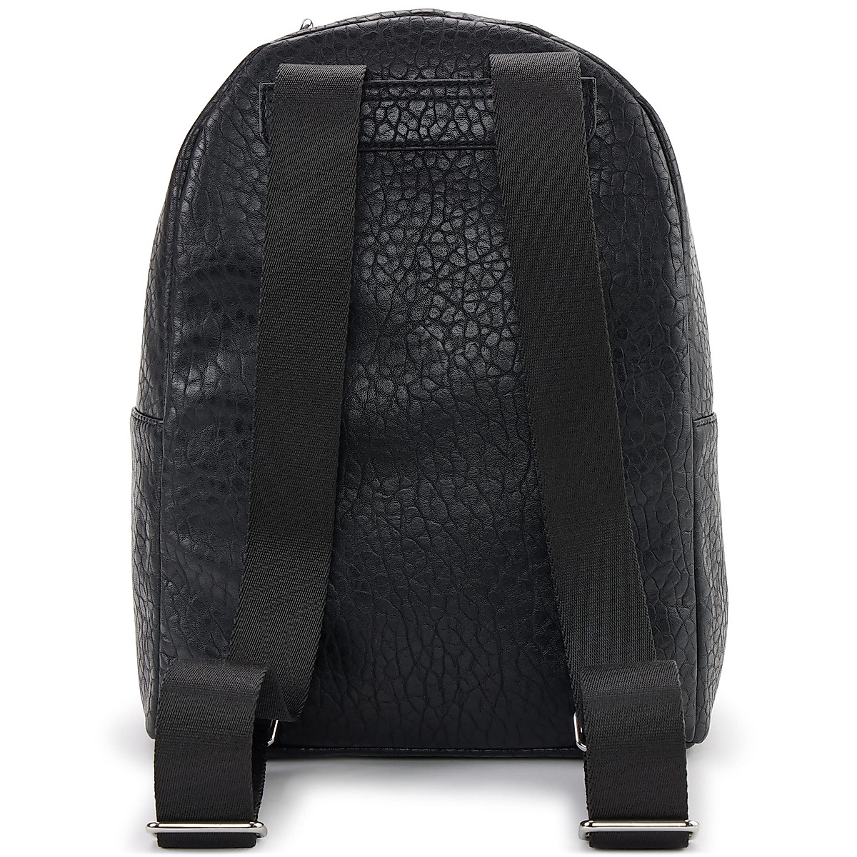 DKNY Women's Abby Backpack Bag, Black/Silver, Large