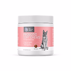 Pet Health Pros Dog Probiotic Chews for Dogs - Support Healthy Digestion Dog Probiotics and Digestive Enzymes for Gut Health for Dogs - for Traveling, Kenneling and Training - Large/Giant Dog - 30 ct