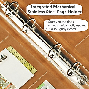 Ettonsun 120 Pockets Currency Paper Money Collection Book Album Dollar Bill Holder Sleeves for Collectors Currency Banknote Stamp Collecting Supplies