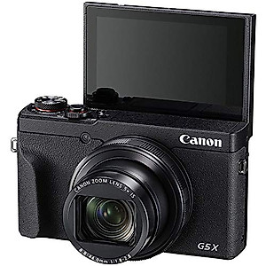 Canon PowerShot G5 X Mark II Digital Camera (3070C001) + 2 x 64GB Memory Card + 3 x NB13L Battery + Corel Photo Software + Charger + Card Reader + LED Light + Bag + More (Renewed)