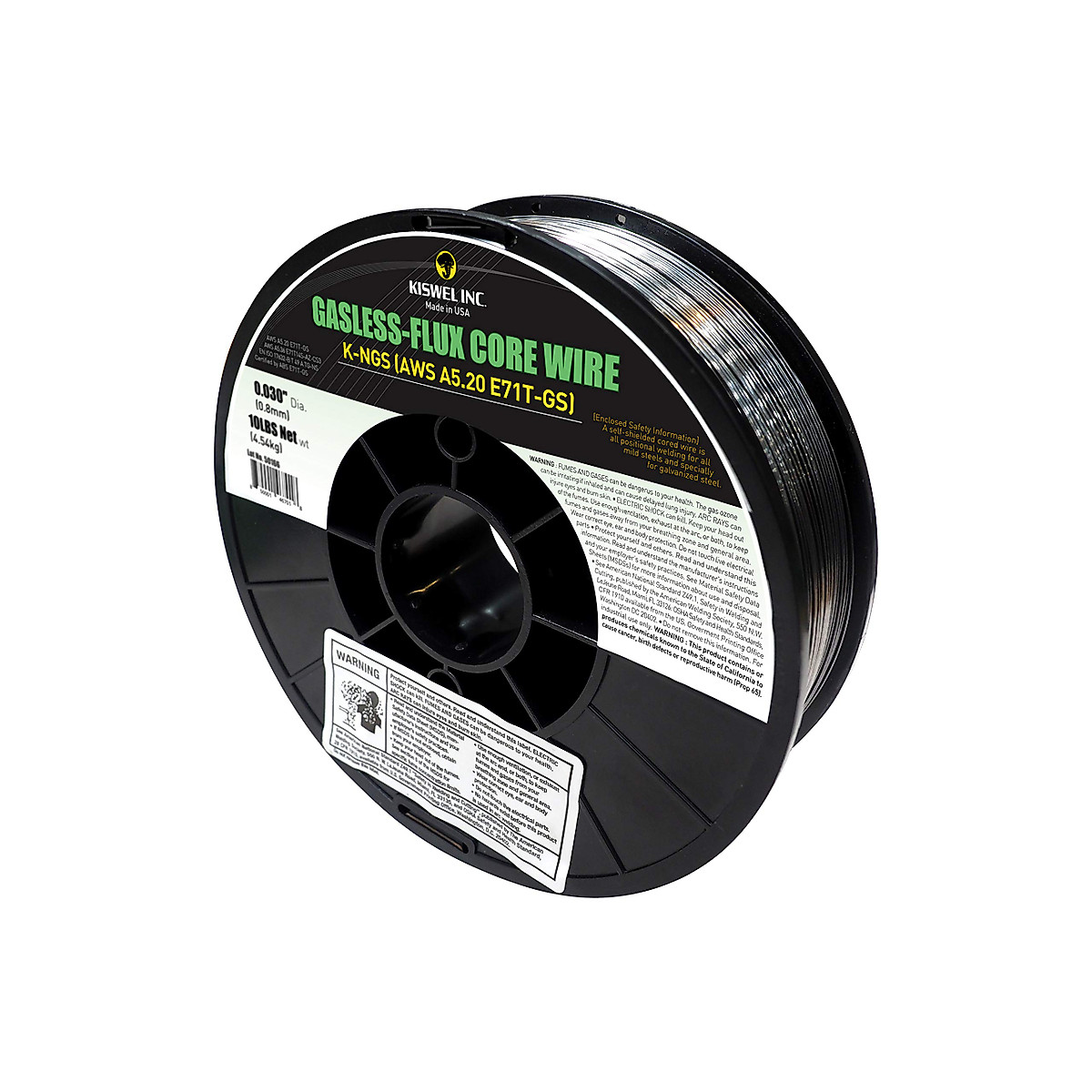 Kiswel USA K-NGS E-71TGS 0.030in. Dia 10lb. Gasless-Flux Core Wire Welding wire Made in USA