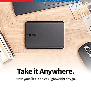 Toshiba Canvio Basics 4TB Portable External Hard Drive USB 3.0, Black - HDTB540XK3CA