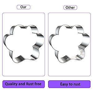 6 PCS Bone and Dog Footprints Cookie Cutters Set, Metal 3 Sizes Dog Bone Footprints Shape Cookie Cutters, Dog Theme Party Cookie Cutter Dog Treats Cutters Molds for Homemade Treats and Baking