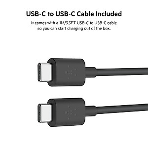 Belkin 37W Dual Port Fast Car Charger with 3.3ft USB-C Cable Included, USB-C 25W PPS Port and USB-A 12W Port for Galaxy S23, S23+, Ultra, Note20, iPhone 14, 13, 12, 11, Pro, Max, Mini and More