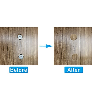 JianLing 4 Sheets Self-Adhesive Screw Hole Stickers, Screw Holes Cover Caps Stickers, Screws Covers Caps for Cabinet Wardrobe (White, Black, Walnut, Black Walnut Embossed, 54 Stickers/Sheet)