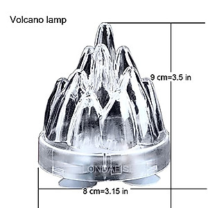 Londafish Aquarium Light Fish Tank Bubble Light Volcano Decoration Light for Aquarium (White Shell Blue Light)