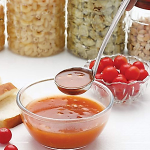 Premium 6 Piece 9" Stainless Steel Cooking & Serving Spoon Set, Includes Solid Spoon, Oval Spoon, Slotted Spoon, Ladel, Spatula & MultiServer - Heavy Gauge Durability - Modern Mirror Finish Flatware