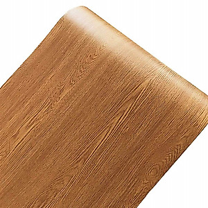 Yija Brown Winged Wood Grain Waterproof Self Adhesive Shelf Liner Dresser Drawer Cabinet Sticker 15.6inch by 79inch