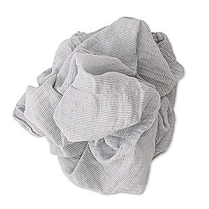 Red Rover Kids Cotton Muslin Swaddle - 47”x 47”- 100% Cotton – Machine Washable – Softer with Every Wash – Playful Designs -Soft, Breathable & Lightweight – Unisex (Grey Micro Stripe)