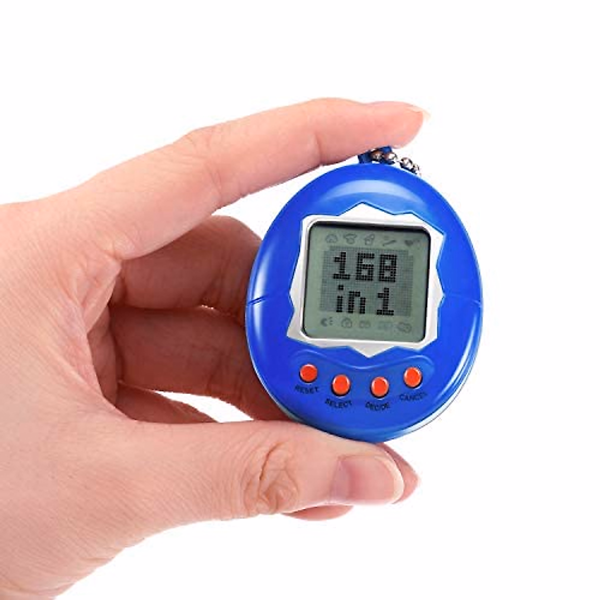 3 Pieces Virtual Electronic Digital Pets Keychain Game Keyring Electronic Toys Nostalgic Virtual Digital Pet Retro Handheld Game Machine (3 Pieces, Rose Red, Yellow, Blue)