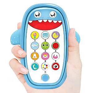 Baby Musical Toys,Baby Shark Phone Toys with Light and Sound, Teething Phone Toy for Babies - Play and Learn for Children and Toddlers