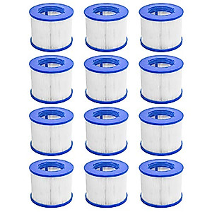 Cosyspa Hot Tub Filter | Spa Pool Standard & Screw in Replacement Cleaner Cartridges | Compatible with All Inflatable Hot Tubs [Pack of 1/6/12] (Screw in, Pack of 12)