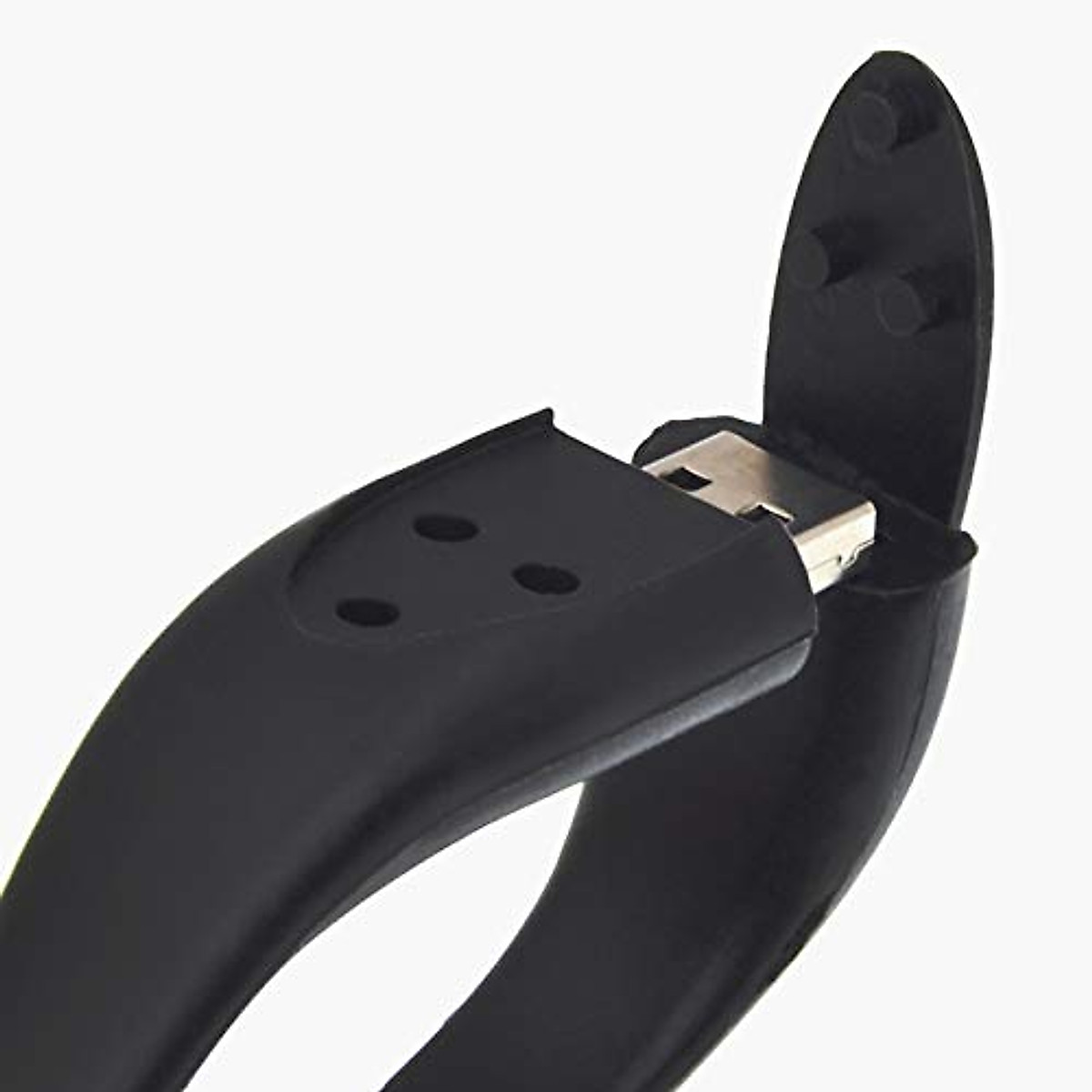 Flash Drive 64GB USB 3.0 Wristband Thumb Drive, Kepmem Soft Memory Sticks 64 GB Silicon Jump Drive, Black Bracelet Pendrive Data Storage Gift