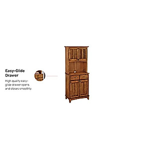 Buffet of Buffet Cottage Oak with Wood Top with Hutch by Home Styles