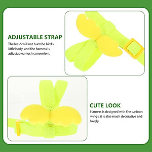 Ipetboom Rabbit Toys Rope Leash Pet Parrot Bird Harness Leash Pet Anti- bite Flying Training Rope for Budgerigar Lovebird Cockatiel Mynah Small Birds Yellow Tool Toys Bunny Toys