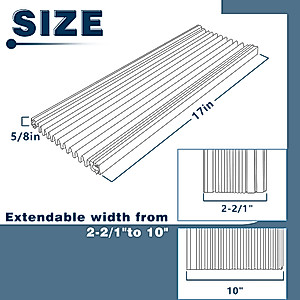 Pearwow Window AC Side Panel,Air Conditioner Insulating Panel Kit for Window AC Units,2-Pack,17-Inch High x 10-Inch Wide,White