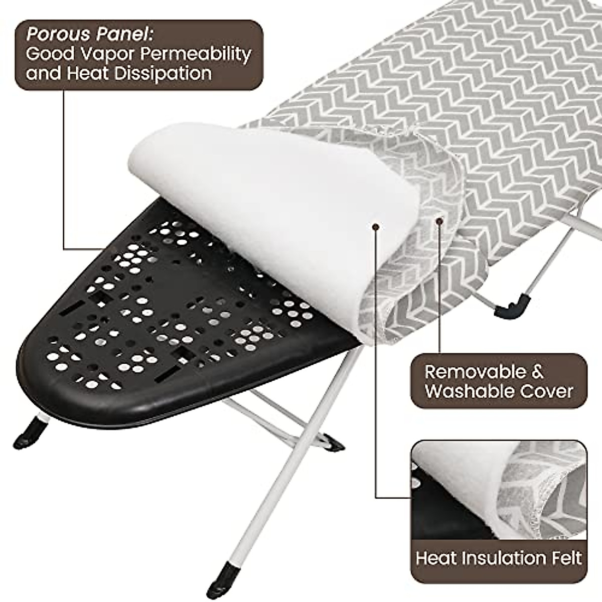 STORAGE MANIAC Tabletop Ironing Board with Iron Rest, Portable Ironing Board with Cover and Pad, Compact Space Saving Foldable Countertop Ironing Board for Home Supply, Dorm, Travel - Maze