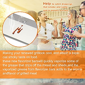 BTCDR Grill Heat Plate Replacement for Dyna-Glo DGH485CRP, Dyna-Glo DGH474CRP Gas Grill, Heat Shield for Dyna-Glo 4 Burner Grill Models, Stainless Steel Heat Tent, 5 Pack