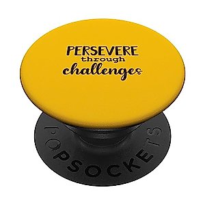 Persevere Through Challenges - Gym Hustle Success Motivation PopSockets Swappable PopGrip