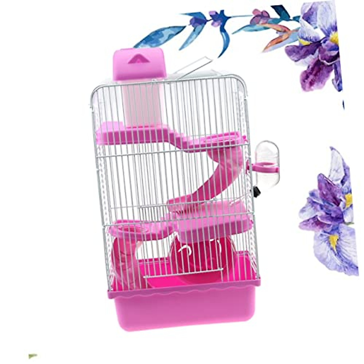 Abaodam Hamster Cage Hamster Cage Villa Cage for Small Pets Pet House Hamster Cage Guinea Pig Pet Cage Small Animals Kitchen Utensils Travel Heighten Pink Chinchilla Cage Pet Cage Pet Cage
