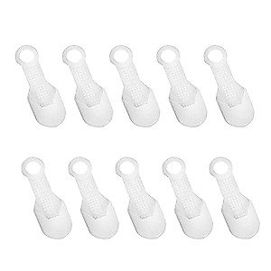 PZRT 10 Pairs Non-Slip Rubber Hanger Grips Transparent Clothes Hanger Grips Men Women Closet Accessories, White