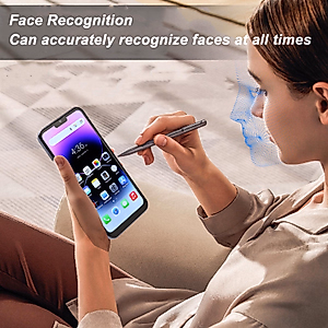 ciciglow I14 Pro Max Smartphone, 6.53 Inch 4G Mobile Phone, 8GB RAM 64GB ROM, 8MP+8MP Camera, 1440x3200 HD Display, 6000mAh, WiFi, BT, Face ID (US Plug)