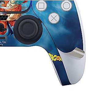Skinit Decal Gaming Skin Compatible with PS5 and Compatible with PS5 Digital Edition DualSense Controller - Officially Licensed Dragon Ball Super Goku Vegeta Super Ball Design