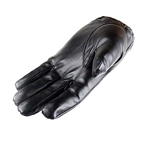 Long Keeper Men Leather Touchscreen Gloves Winter Driving Warm Wrist Gloves