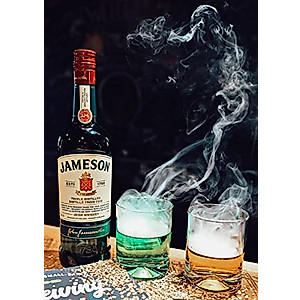 TheFitBartenderCo Metal Cocktail Smoker Kit with Torch- Includes four flavored woodchips, whiskey smoker, Gift for men, dad, husband, boyfriend, bourbon, infuse drink, meat & cheese