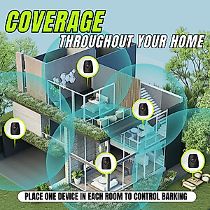 BarxBuddy [5-Pack] BarkShield Home Anti Barking Device, 66ft Long Range Ultrasonic, Waterproof Dog Bark Deterrent Box for Indoor/Outdoor Use, Safe Bark Collar Alternative Dog Training & Behavior Aid