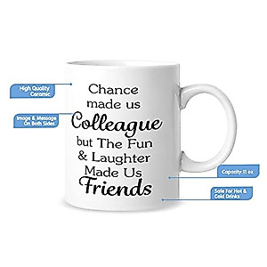 Funny Mug The Fun and Laughter Made Us Friends Family Coffee Mugs 11oz Ceramic Inspirational Quote Cup Gaming Coffee Mug Gift for Friends Coworkers Employee Thoughtful Graduation