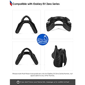 BLAZERBUCK Replacement Nose Piece Pads for Oakley EVZero Path/EVZero Pitch/EVZero Range/EVZero Blades Sunglasses - Black