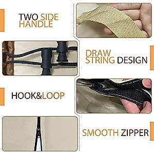 boyspringg Porch Swing Cover, 56x32x25 Inches, Outdoor Swing Cover Waterproof for Patio Garden Furniture, Patio Swing Cover All Weather Protection (Beige)