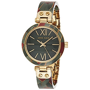 Anne Klein Women's Resin Bangle WatchGreen/Gold
