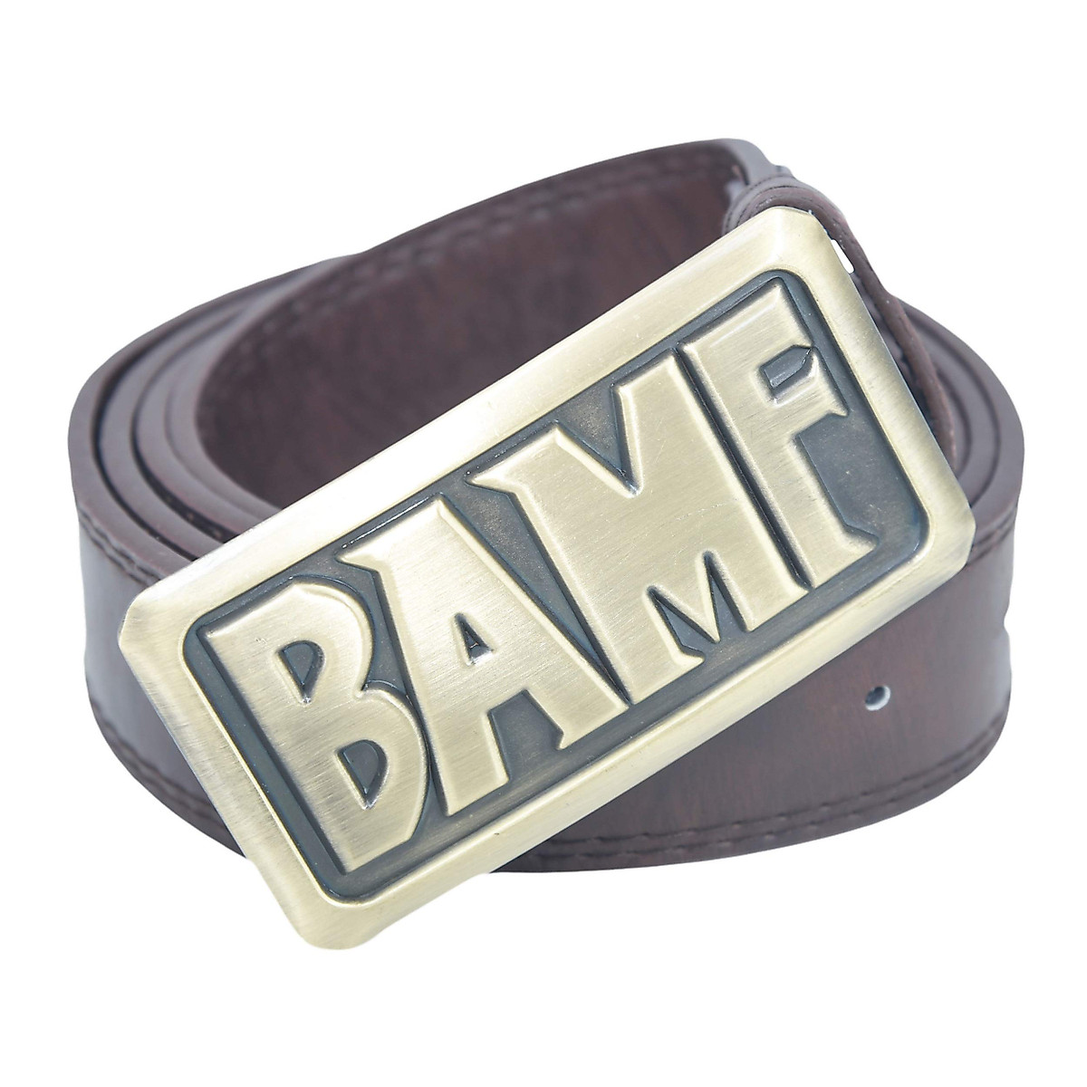 DAZCOS Adjustable Brown Cosplay Belt with Bronze (Brown Style1)